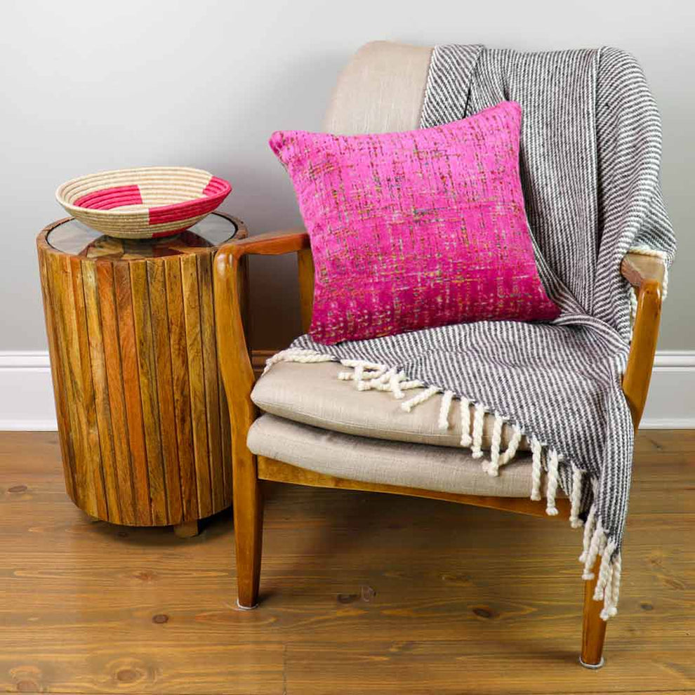 Hot Pink Throw Pillow | Fuchsia Velvet Cushion Cover | 20x20" – Prince ...